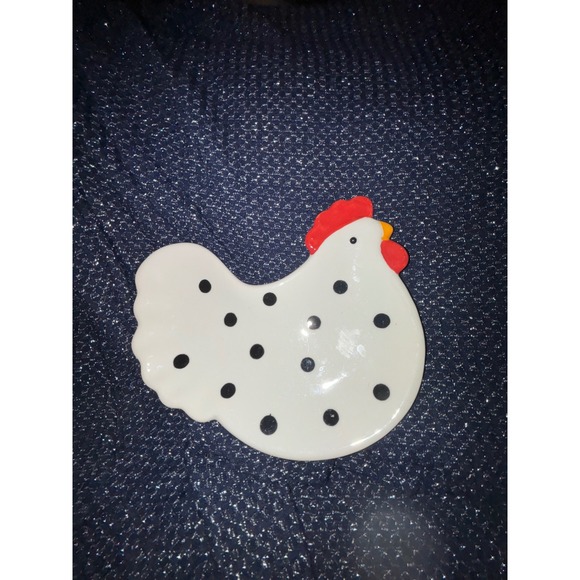 Cracker Barrel | Dining | Cracker Barrel Chicken Plate White Black Dots ...